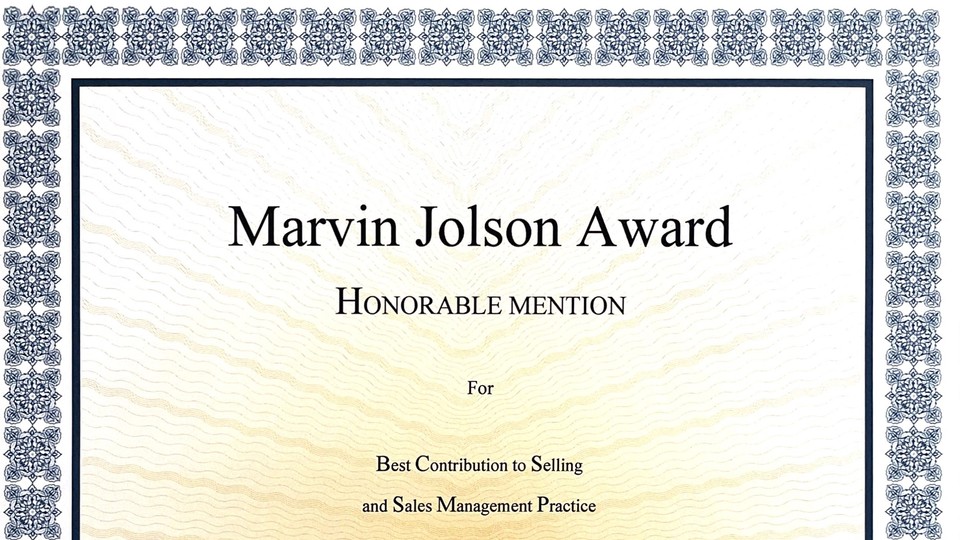 Honoured with the Marvin Jolson Award - honorable mention 2022 ...