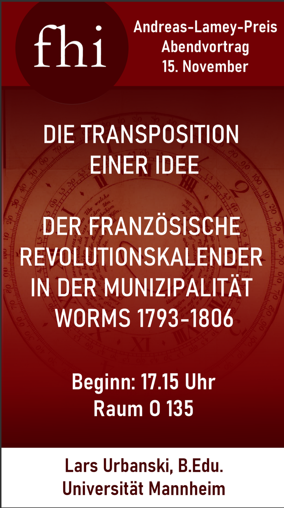 Andreas-Lamey-Preisvortrag: Die Transposition einer Idee. Der ...